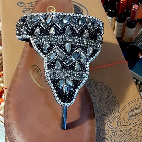 naughty monkey | Shoes | Naughty Monkey Loving U Black Sandals Bling ...